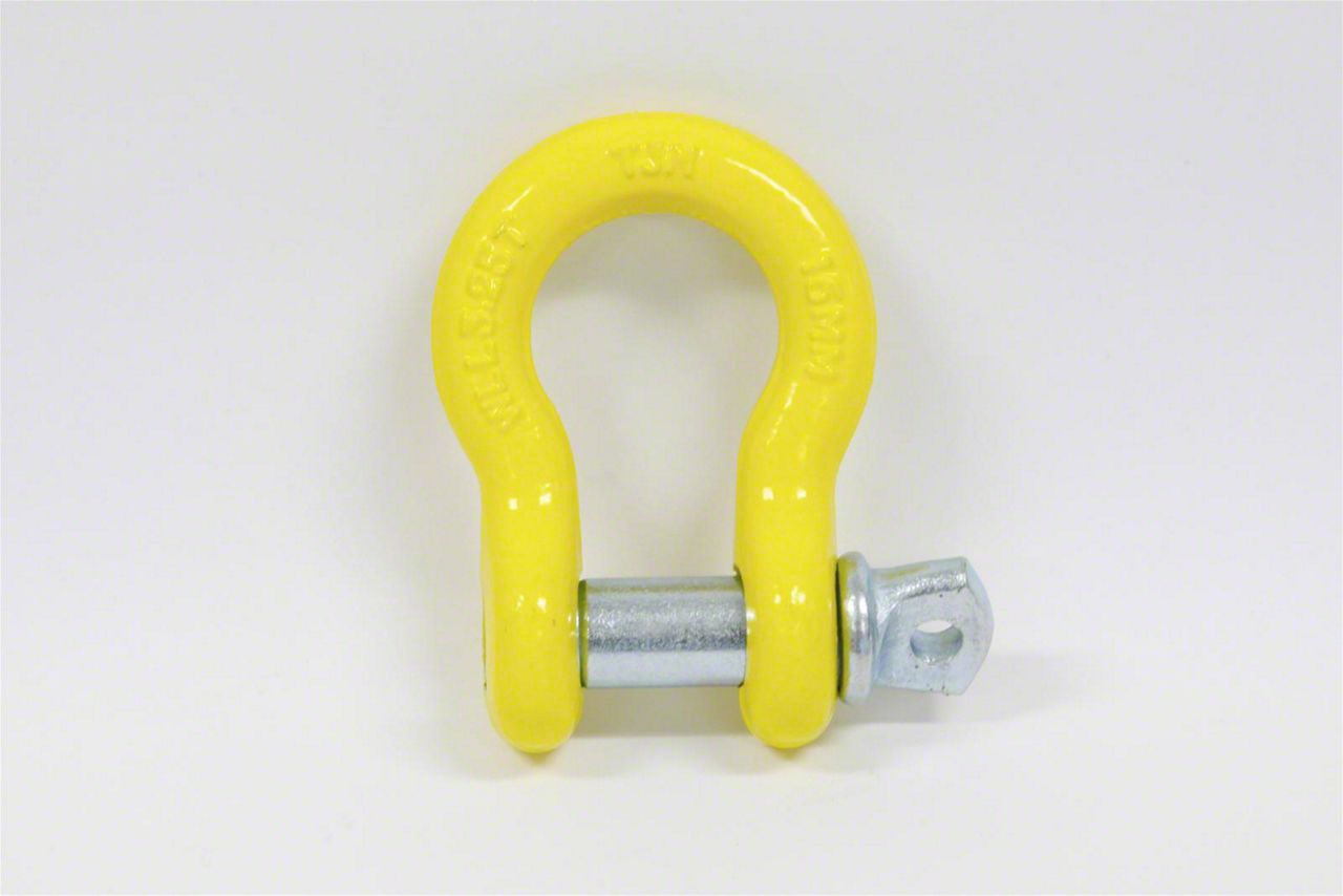TJM Silverado 3500 16mm OX Bow Shackle; Yellow 867OXBOW16S - Free Shipping