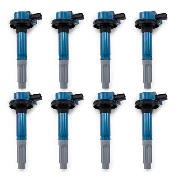 Top Street Performance F-150 Coil on Plug Ignition Coils; Blue JM6809-8 ...