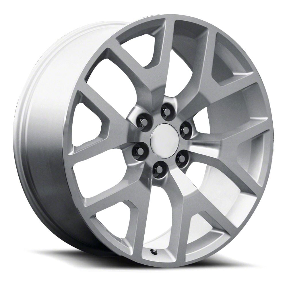 Silverado 1500 2014 Sierra Style Gloss Silver Machined 6-Lug Wheel ...