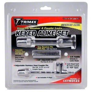 Trimax Locks Canyon 1/2-Inch Receiver Lock and Adjustable Coupler Lock ...