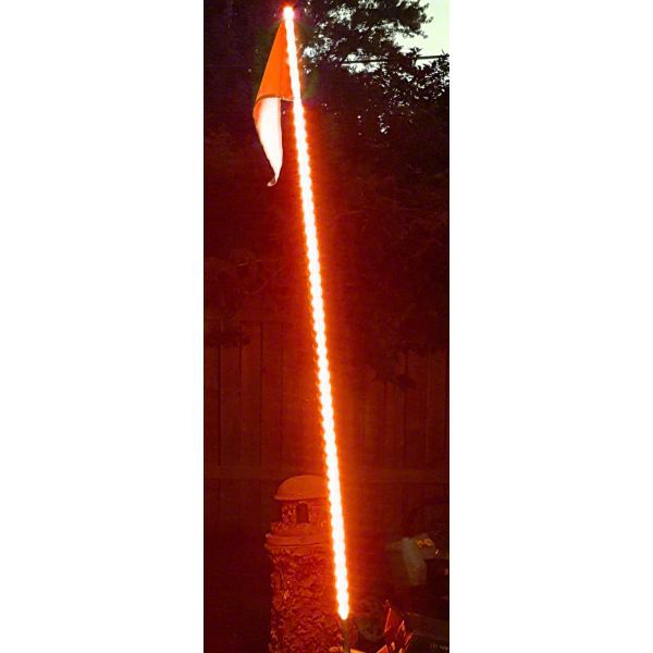 Universal AT LED Flag Pole Whip; Red; 5-Foot (Universal; Some ...