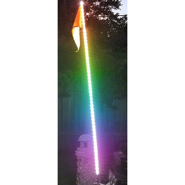 Universal AT LED Flag Pole Whip; RGB Multi-Color; 6-Foot (Universal ...