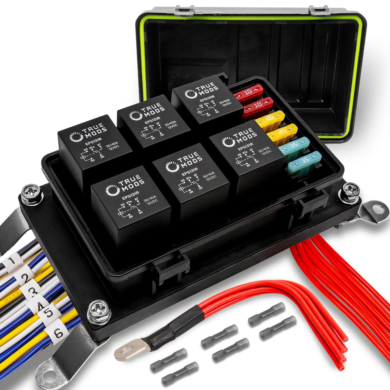 True Mods RAM 2500 IP65 Waterproof Pre-Wired Fuse Relay Box Combo Kit ...