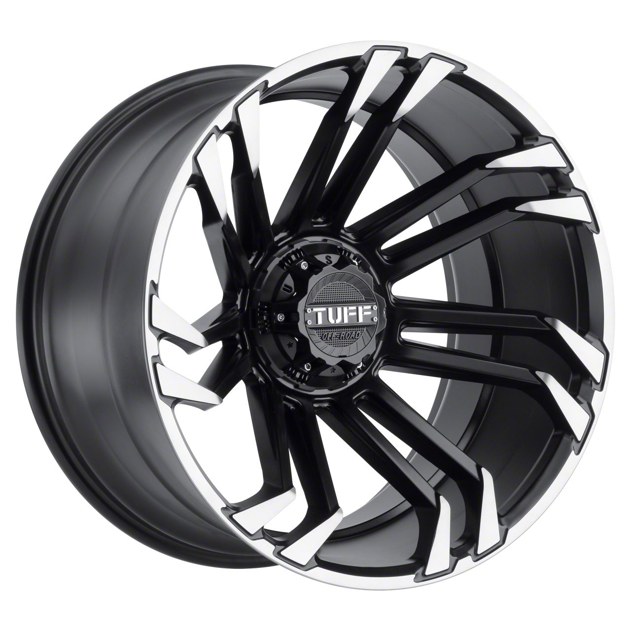 Tuff A.T. F-150 T21 Matte Black with Machined Flange 6-Lug Wheel; 22x12 ...