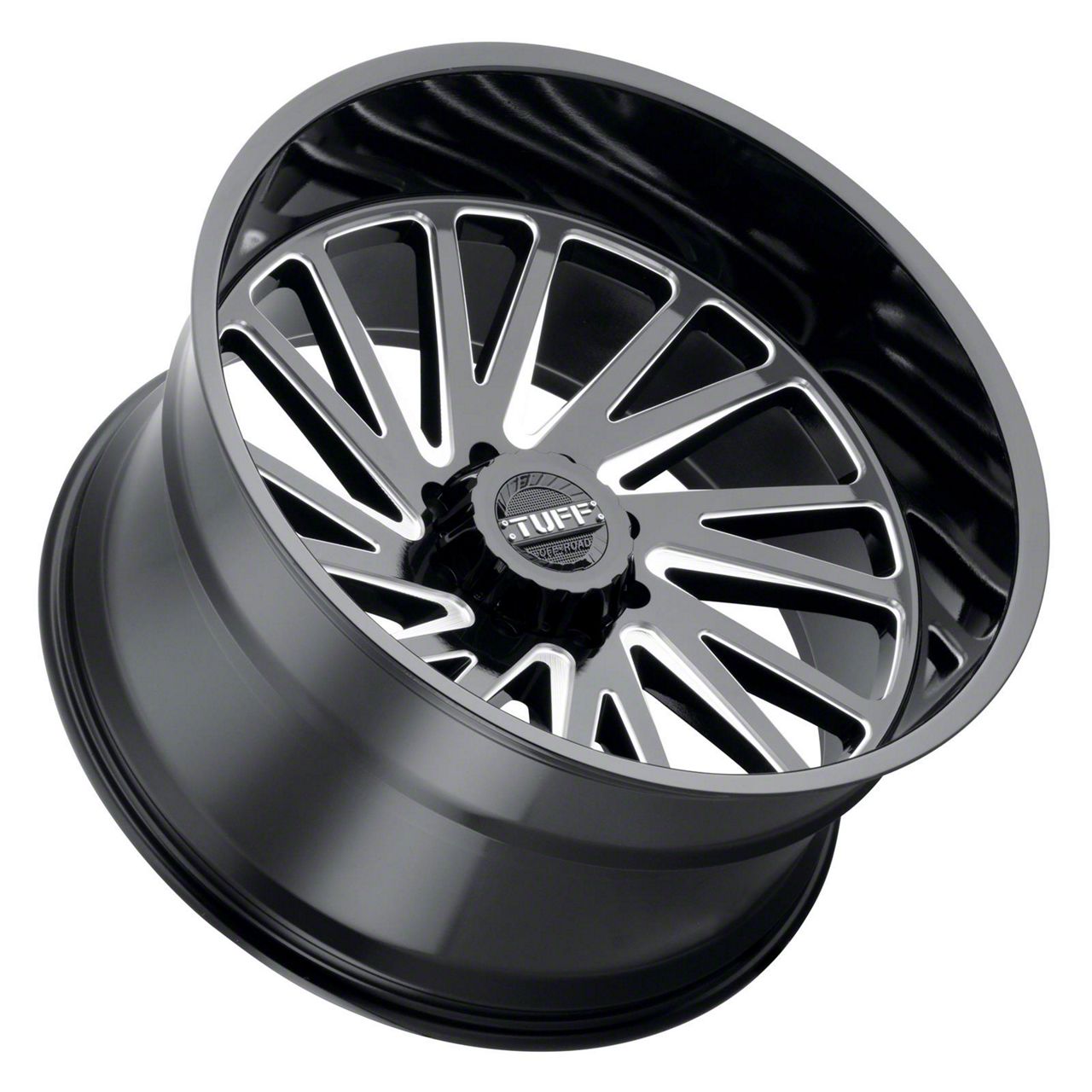 Tuff A.T. Ranger T2A Gloss Black Milled 6-Lug Wheel; 20x12; -45mm ...