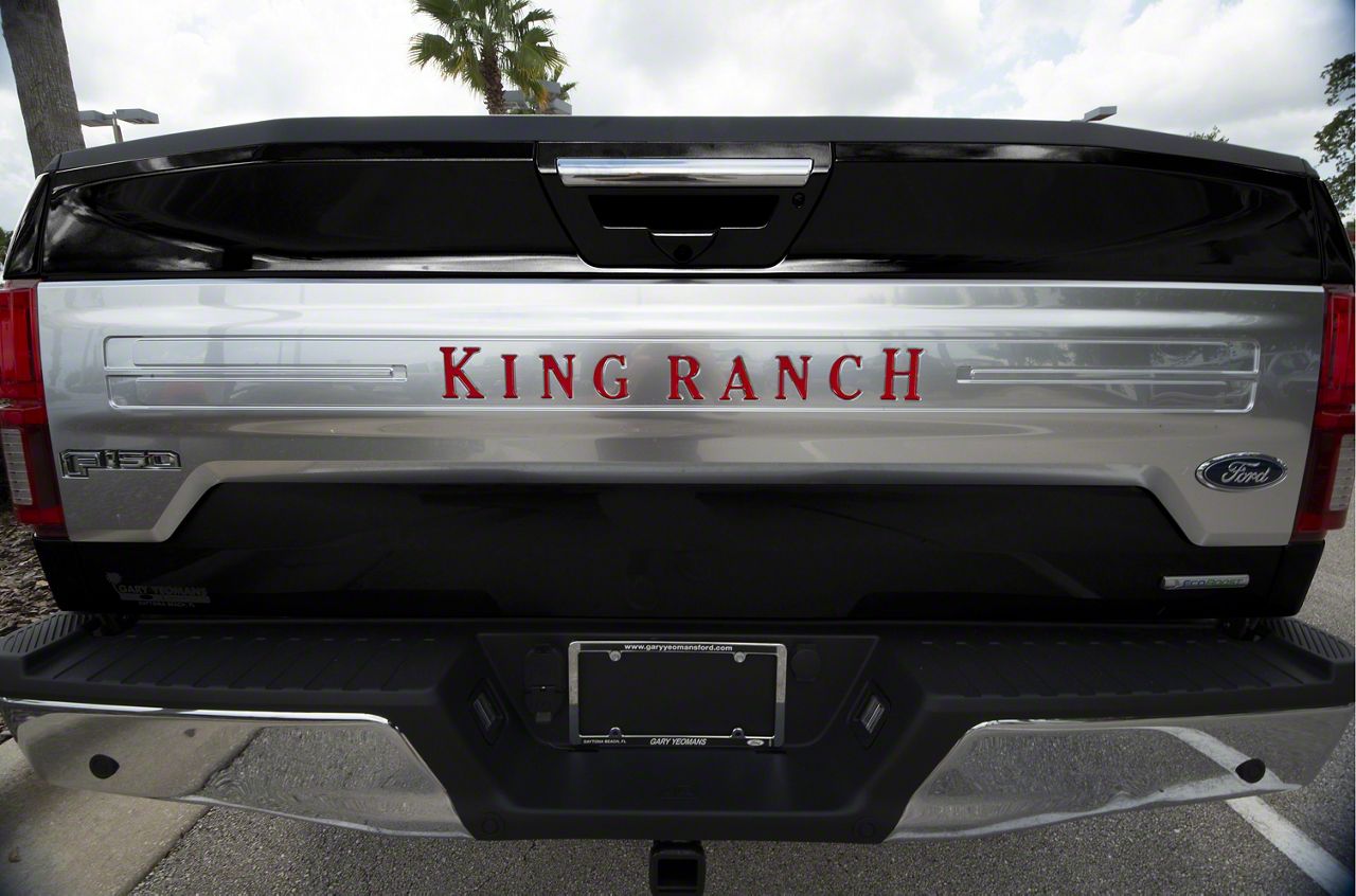 F-150 Tailgate Insert Letters; Gloss Red (18-20 F-150 King Ranch)