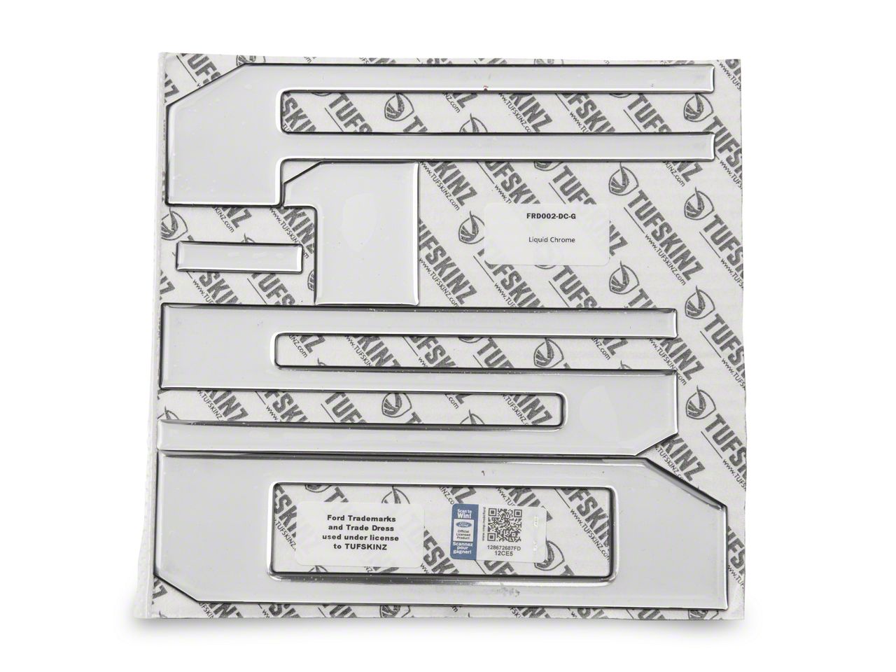 F-150 Tailgate Insert Letters; Liquid Chrome (18-20 F-150 w/o Tailgate ...