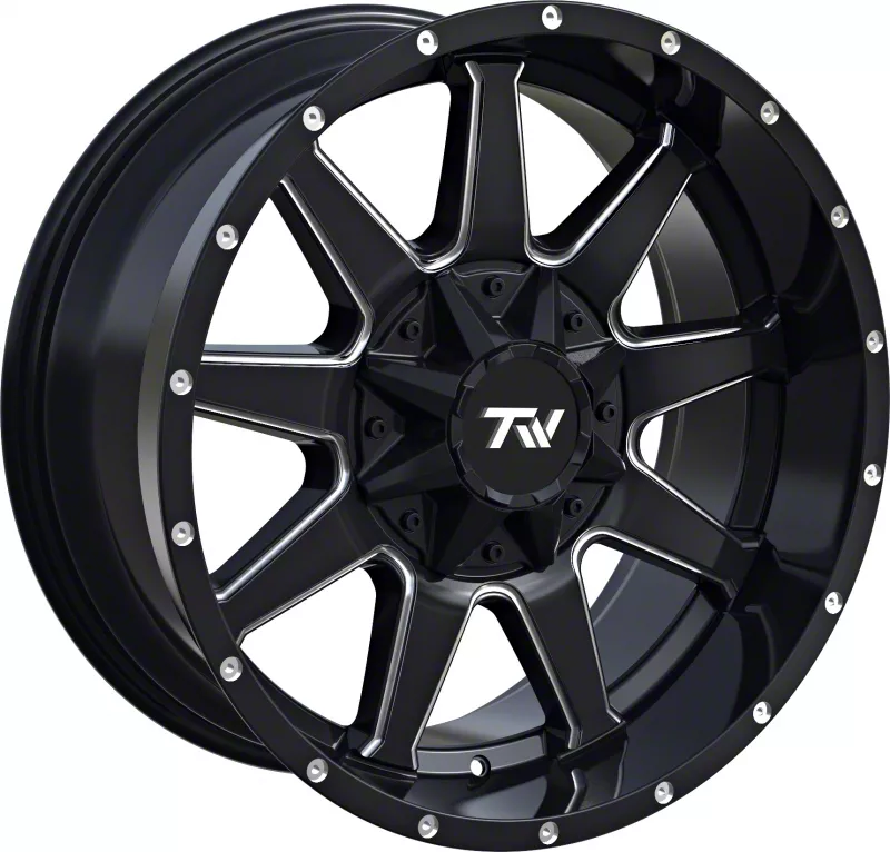 TW Offroad Colorado T9 Simple Gloss Black with Milled Spokes 6-Lug ...
