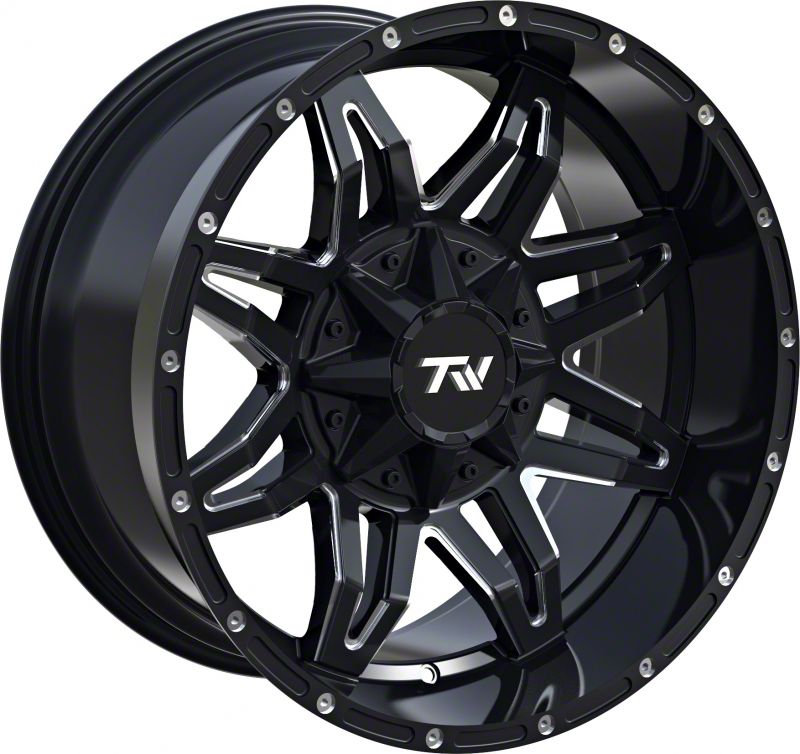 TW Offroad F-150 T2 Spider Gloss Black with Milled Spokes 6-Lug Wheel ...