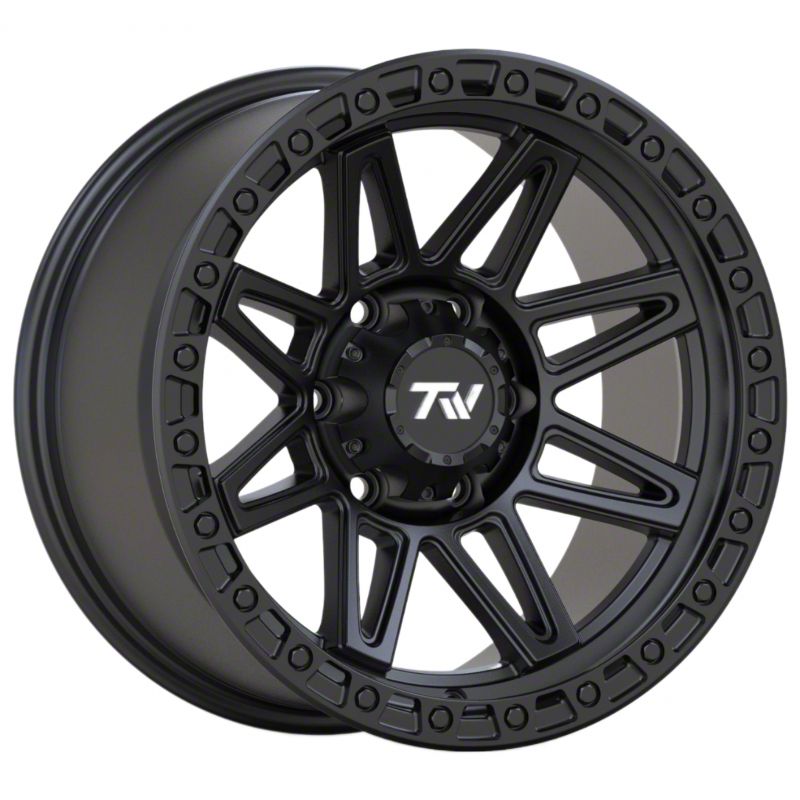 TW Offroad Sierra 1500 T23 Vector Matte Black 6-Lug Wheel; 17x9 ; 0mm ...