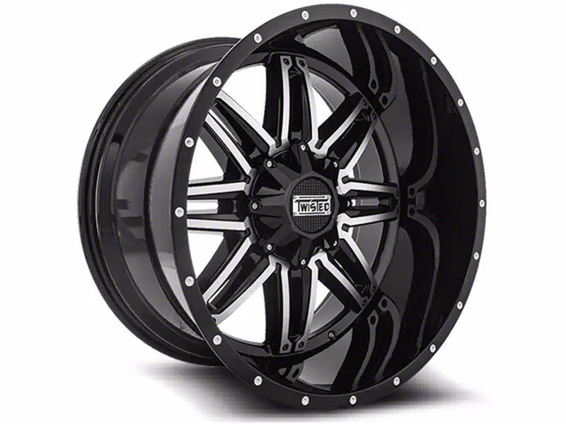 Twisted Off-Road F-150 T-25 Billet Gloss Black Machined 6-Lug Wheel ...