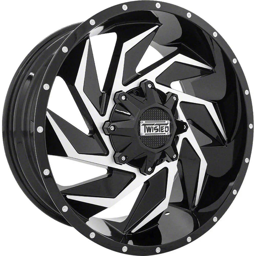 Twisted Off-Road RAM 1500 T-27 Vixon Gloss Black Machined 5-Lug Wheel ...