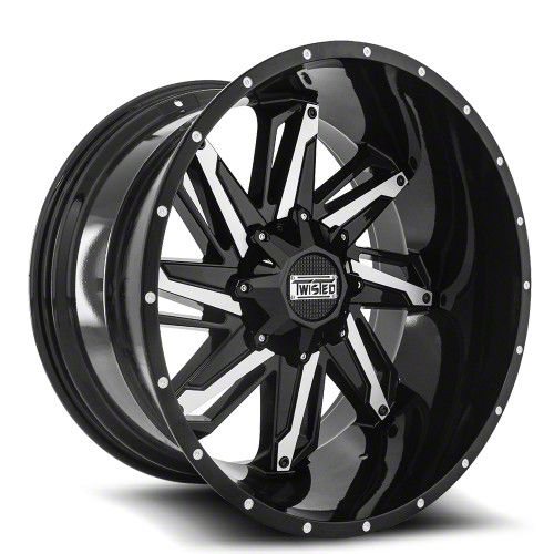 Twisted Off-Road F-150 T-22 Razor Gloss Black Machined 6-Lug Wheel ...