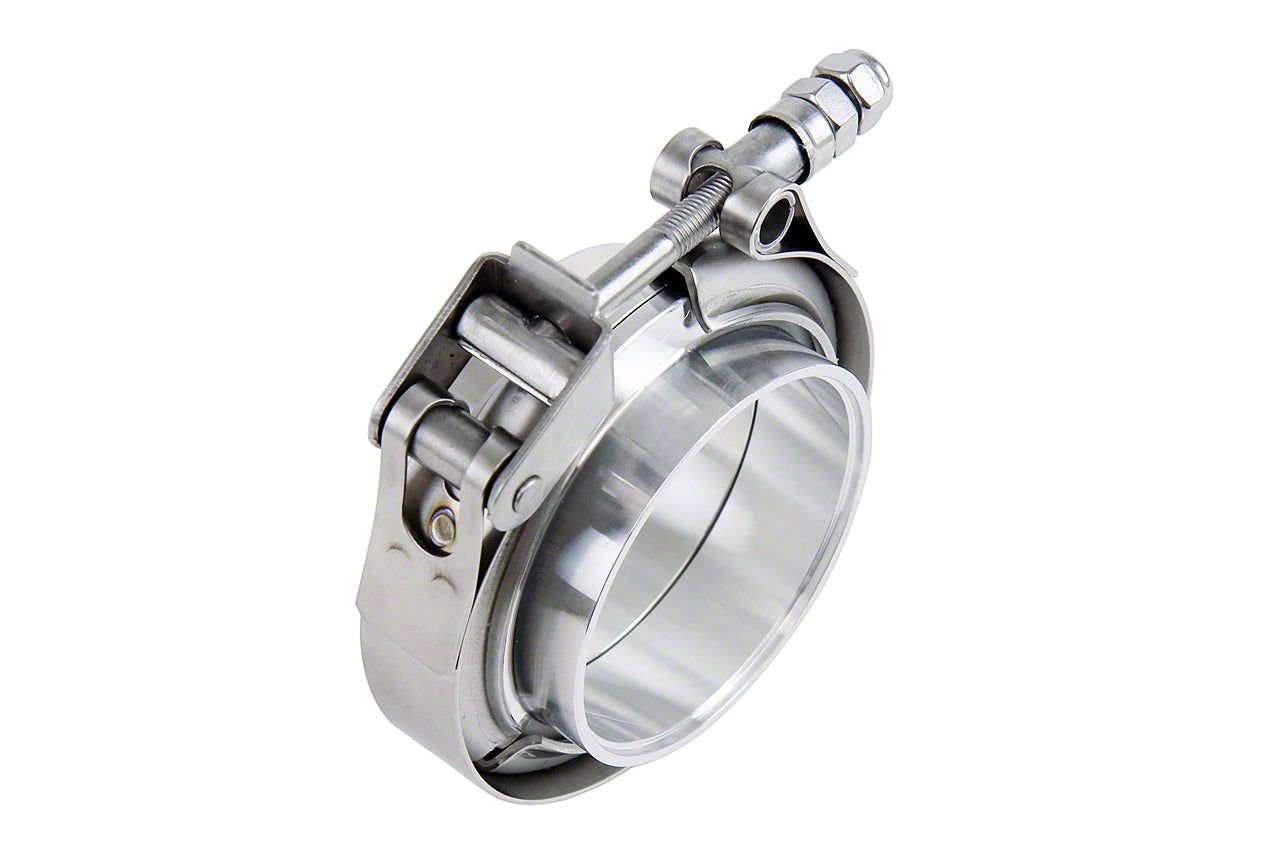 Universal AT 6-Inch Quick Release V-Band Clamp Kit; Aluminum Flange ...