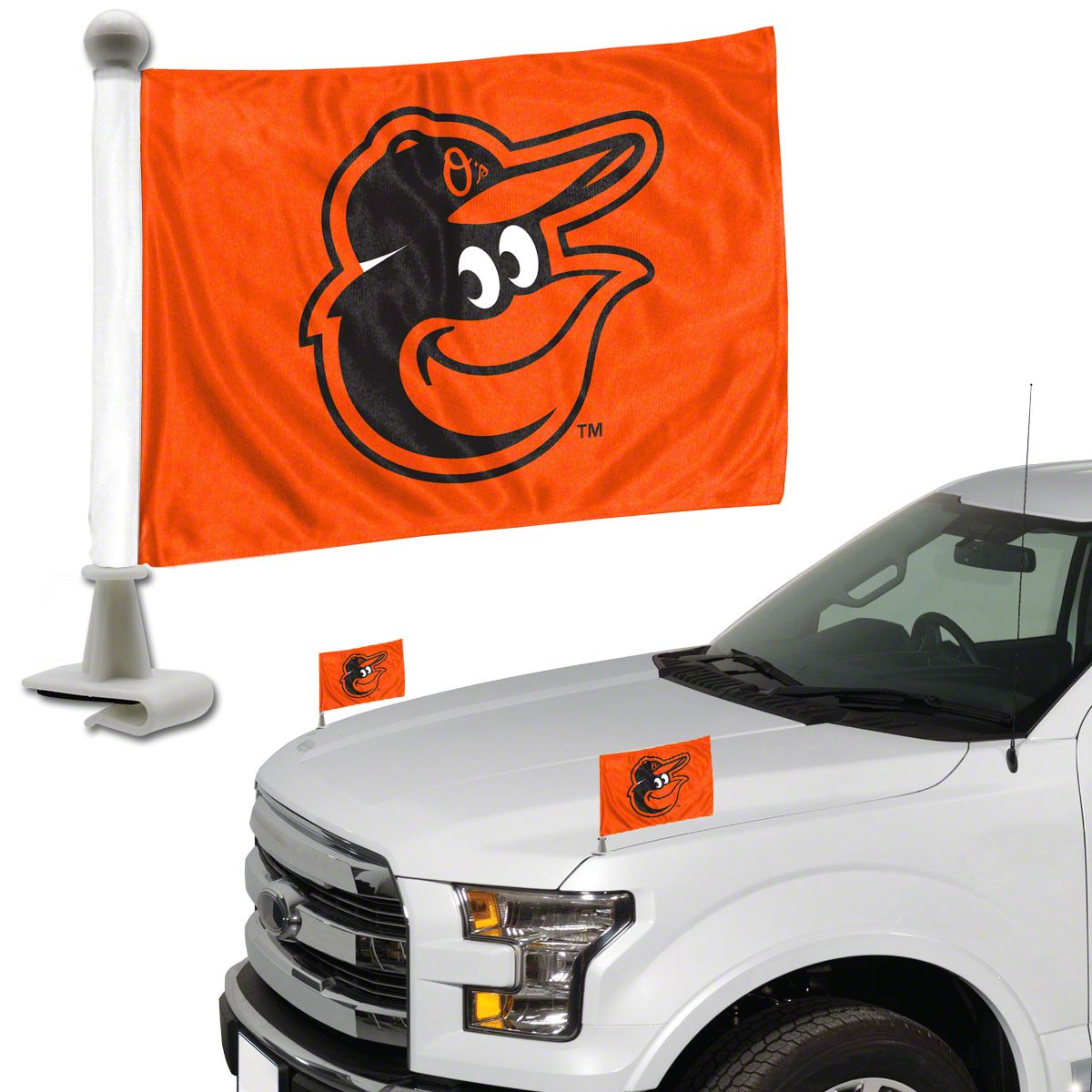 Universal AT Ambassador Flags with Baltimore Orioles Logo; Orange ...