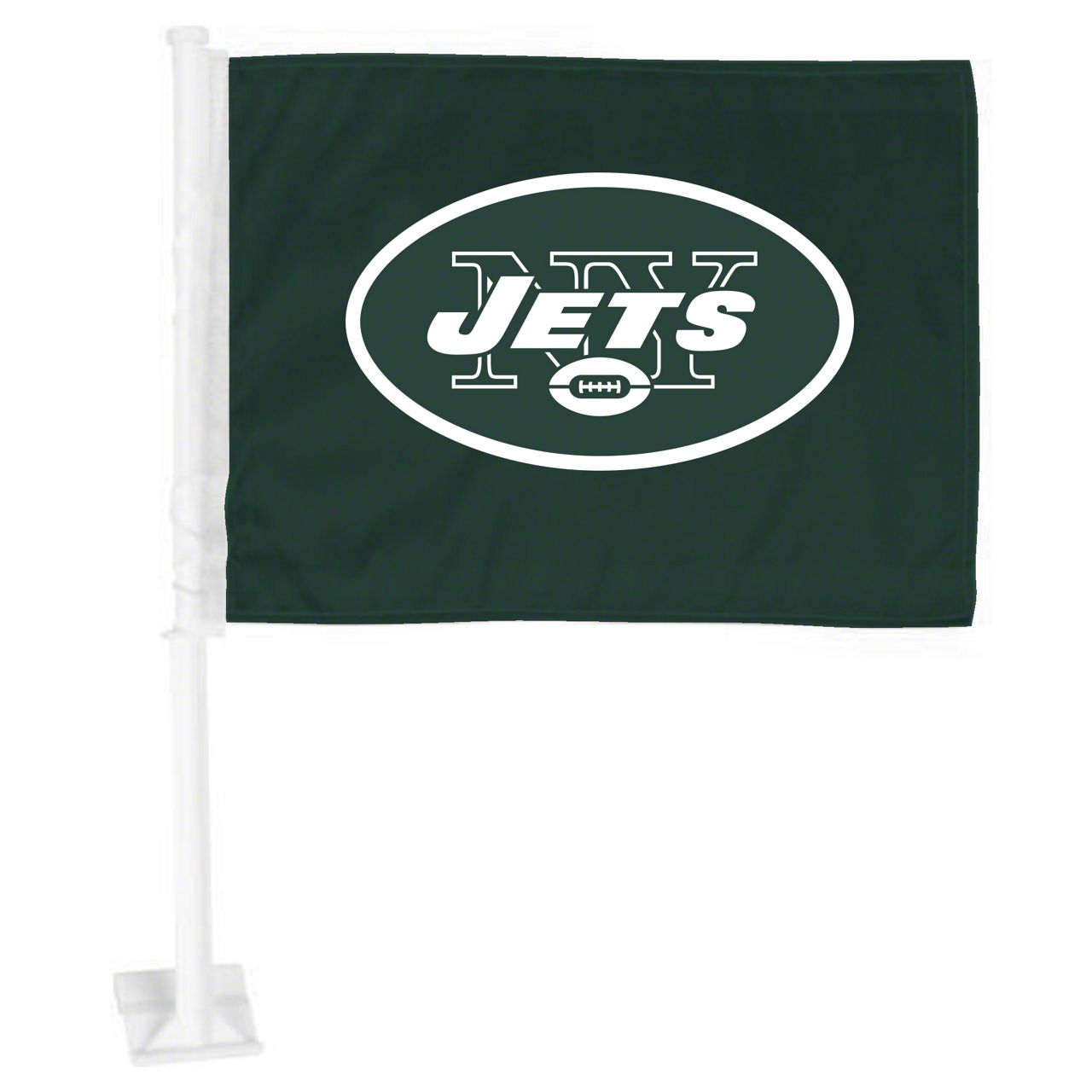 Universal AT Car Flag with New York Jets Logo; Green (Universal; Some ...