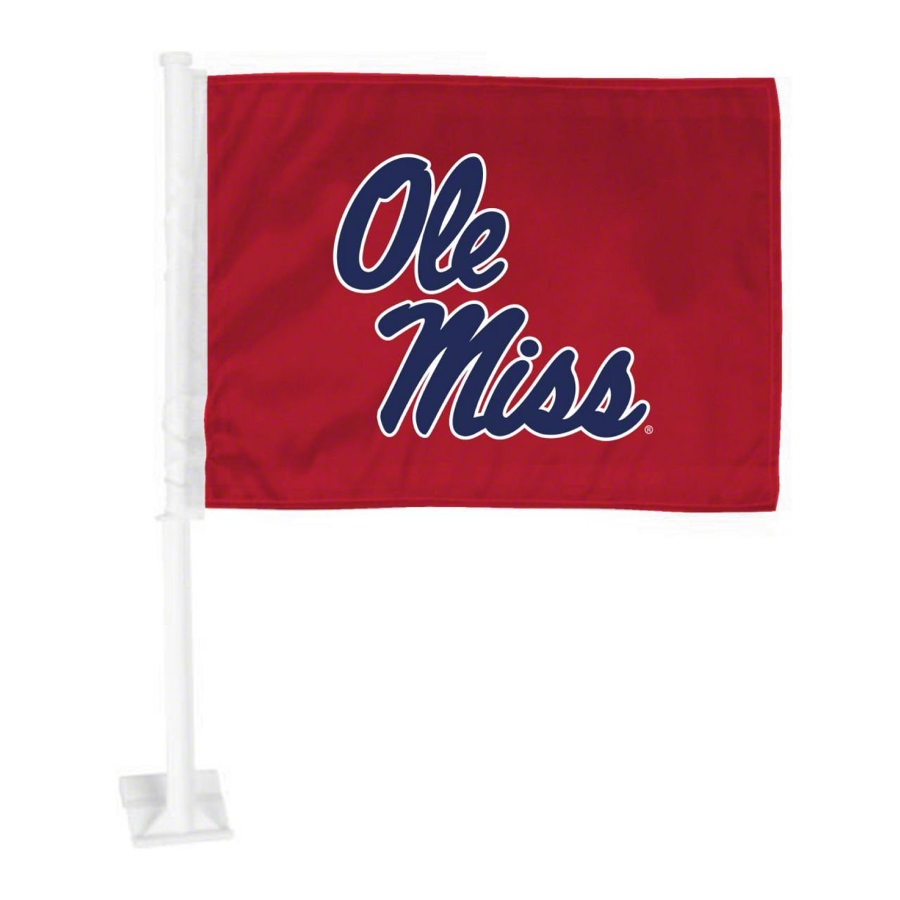 Universal AT Car Flag with University of Mississippi Logo; Red ...
