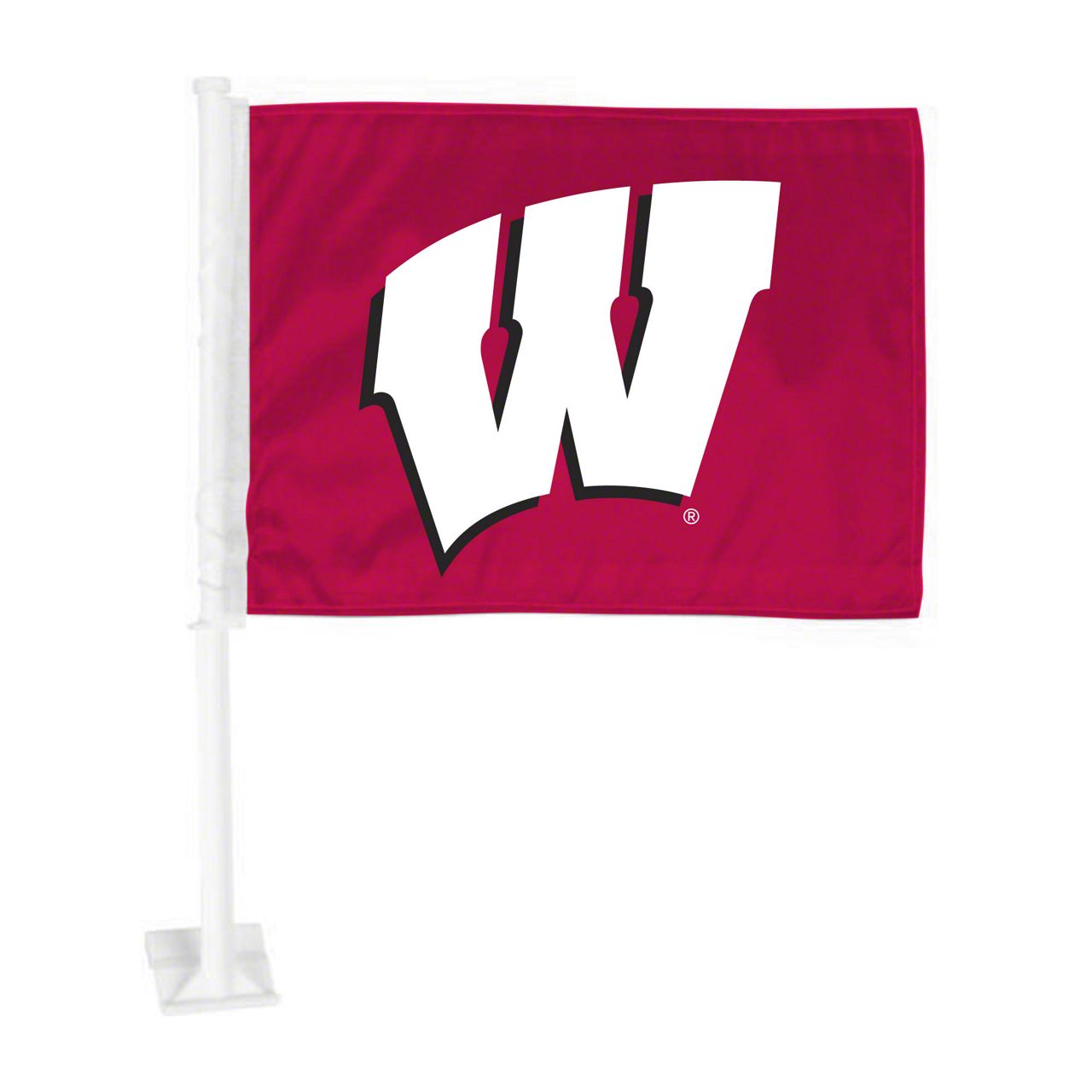 Universal AT Car Flag with University of Wisconsin Logo; Red (Universal ...