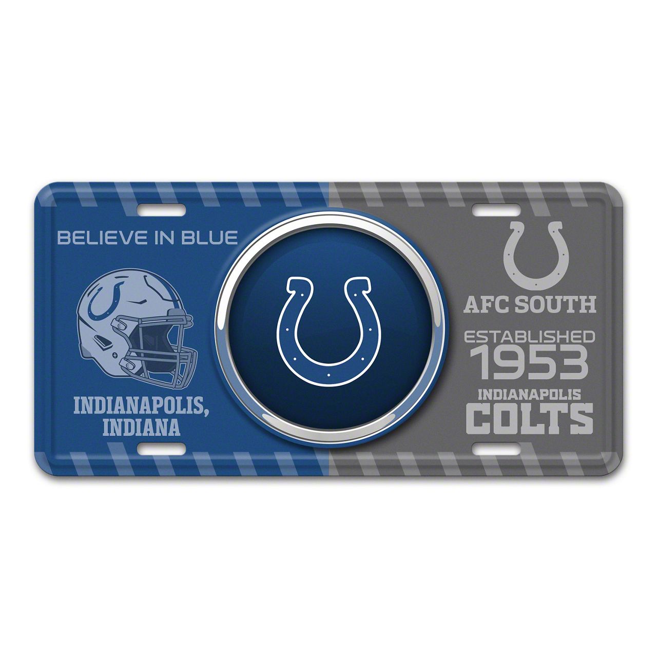 Universal AT Embossed Metal License Plate with Indianapolis Colts Logo ...