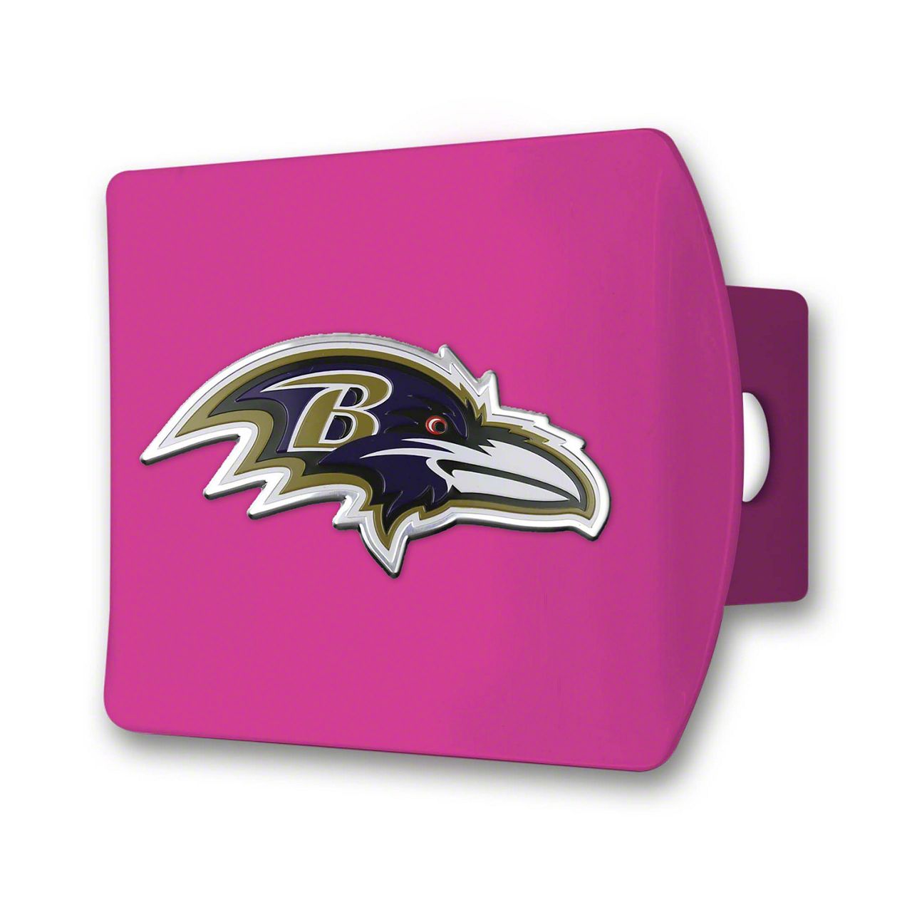 Universal AT Hitch Cover with Baltimore Ravens Logo; Pink (Universal ...