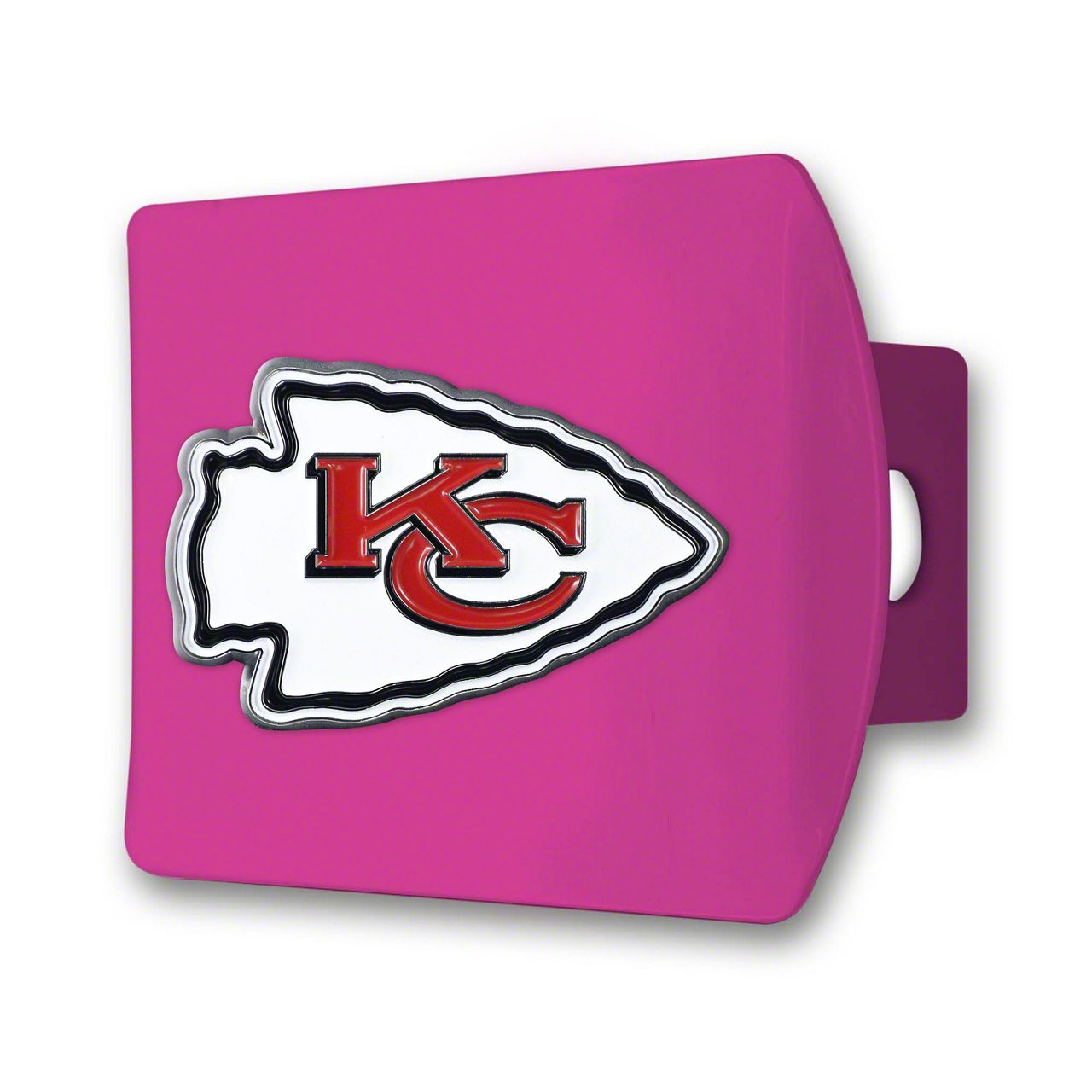 Universal AT Hitch Cover with Kansas City Chiefs Logo; Pink (Universal ...