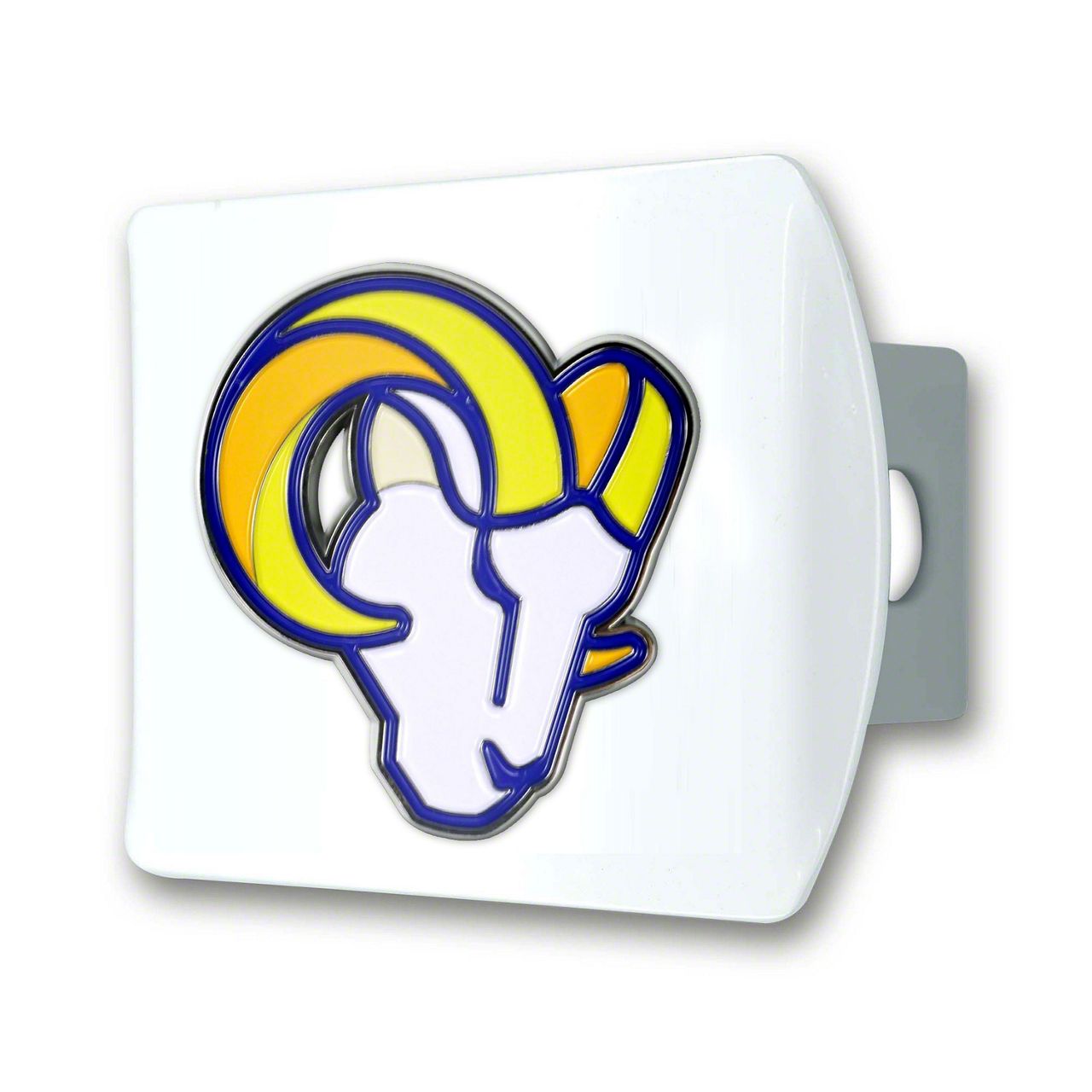 Universal AT Hitch Cover with Los Angeles Rams Logo; White (Universal ...