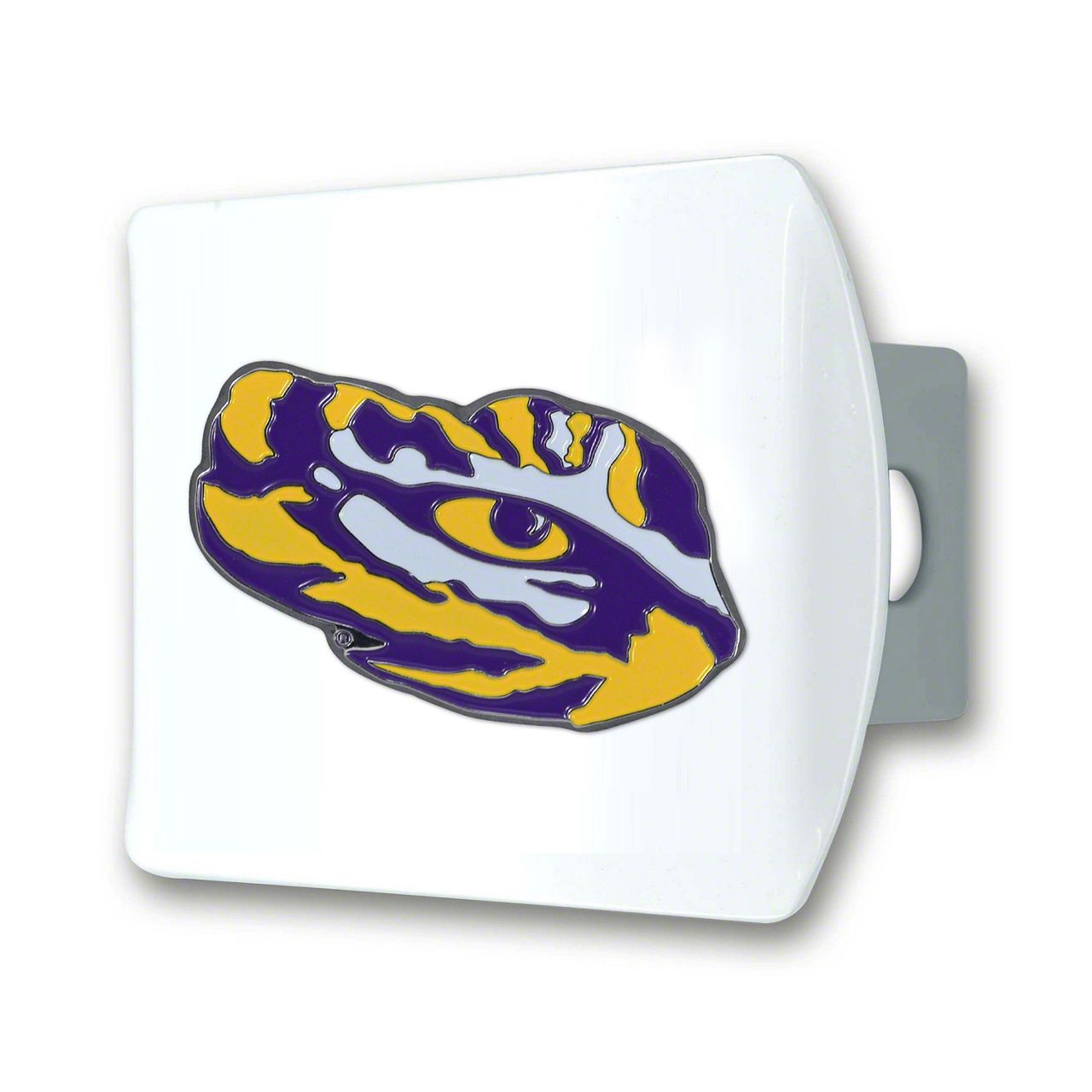 Universal AT Hitch Cover with LSU Logo; White (Universal; Some ...