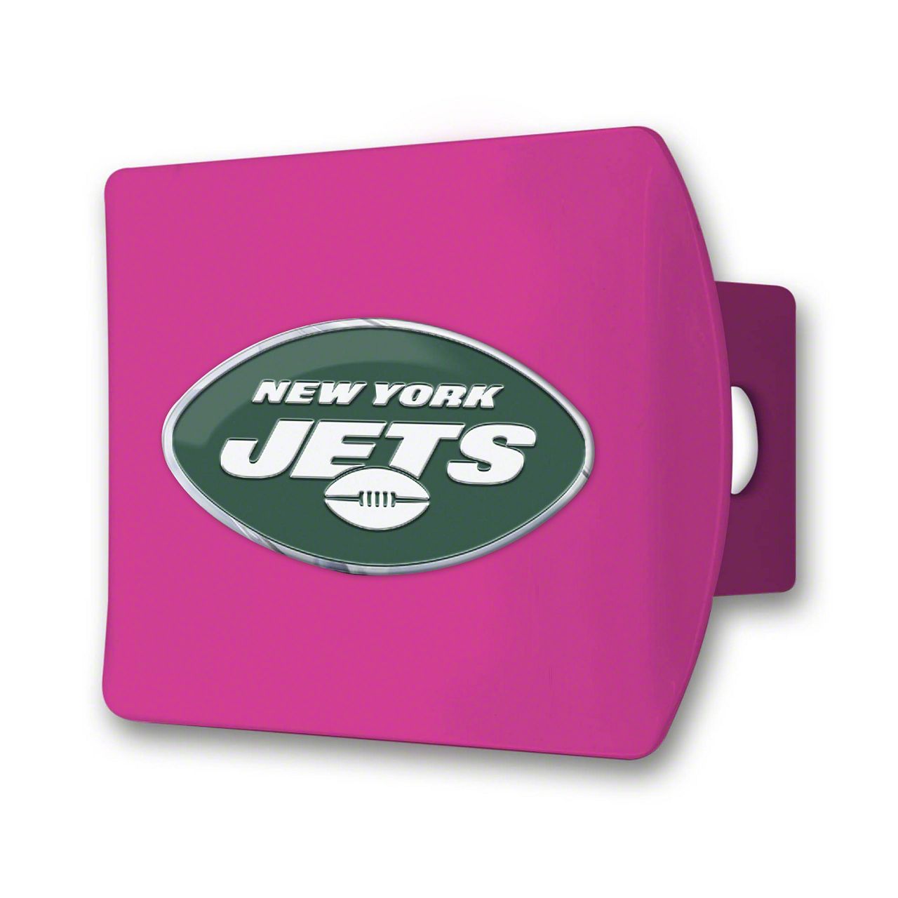 Universal AT Hitch Cover with New York Jets Logo; Pink (Universal; Some ...