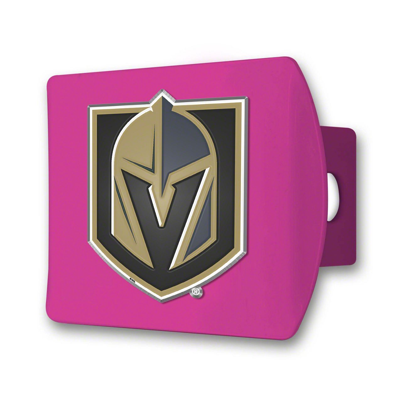Universal AT Hitch Cover with Vegas Golden Knights Logo; Pink ...