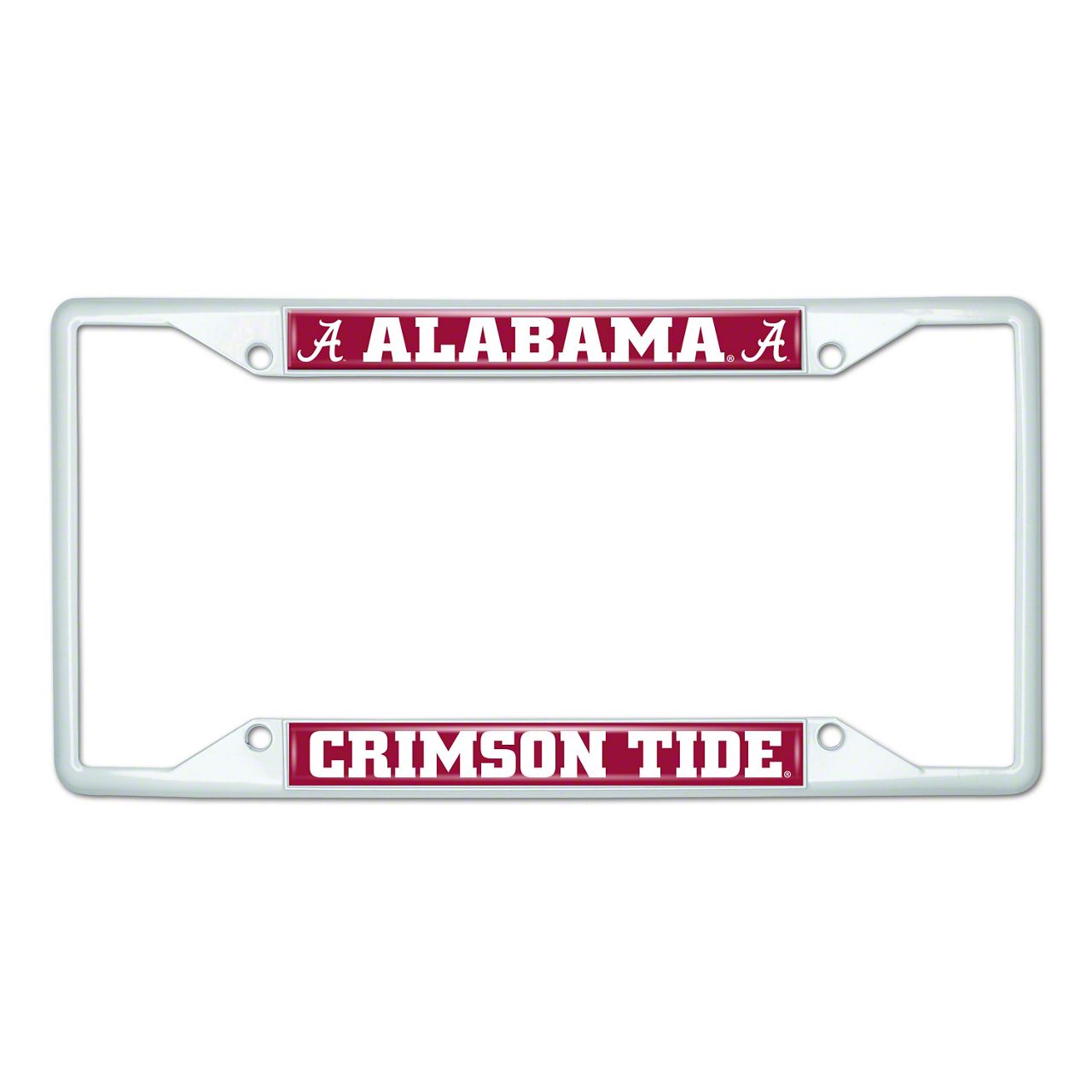 Universal AT License Plate Frame with Alabama; White (Universal; Some ...