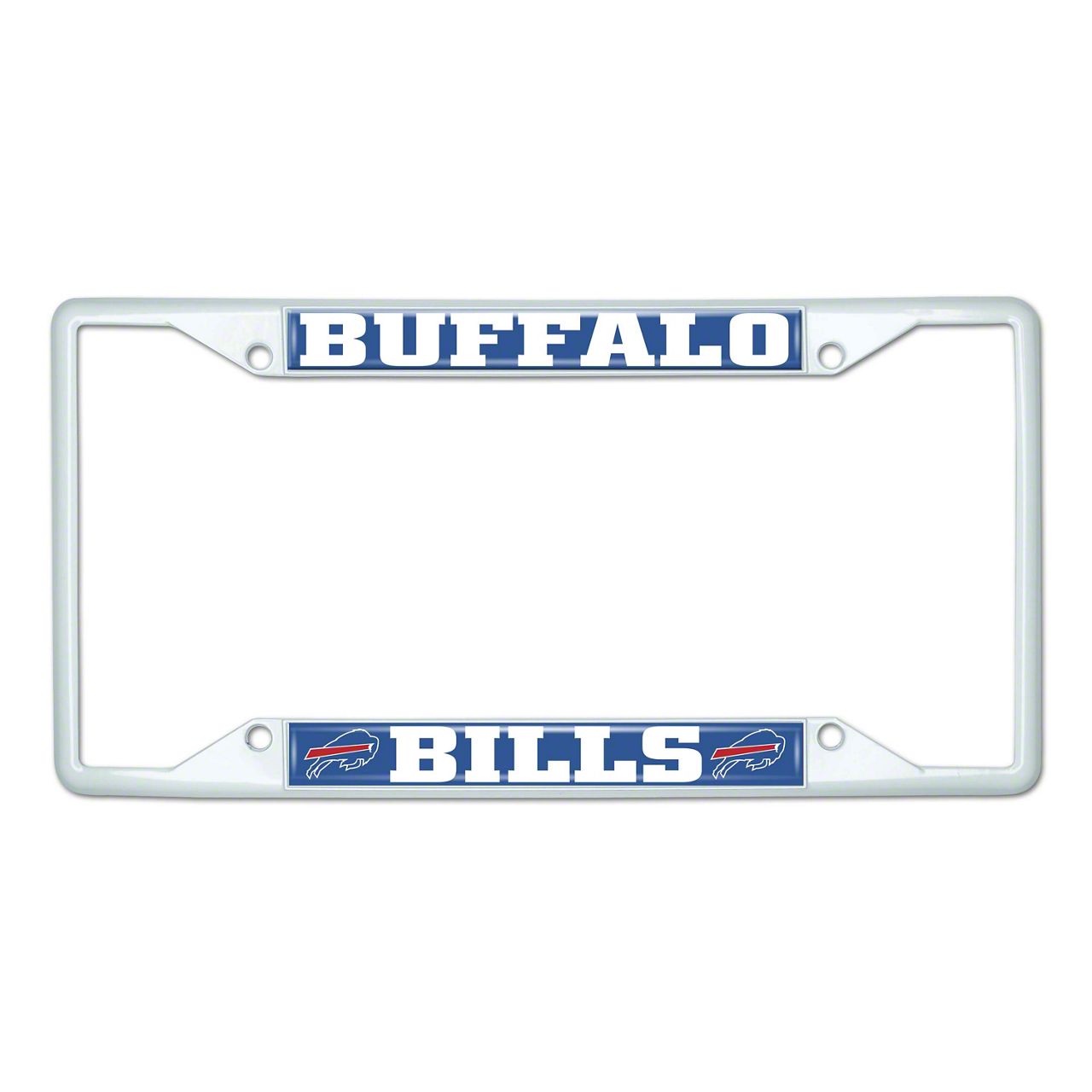 Universal AT License Plate Frame with Buffalo Bills; White (Universal ...