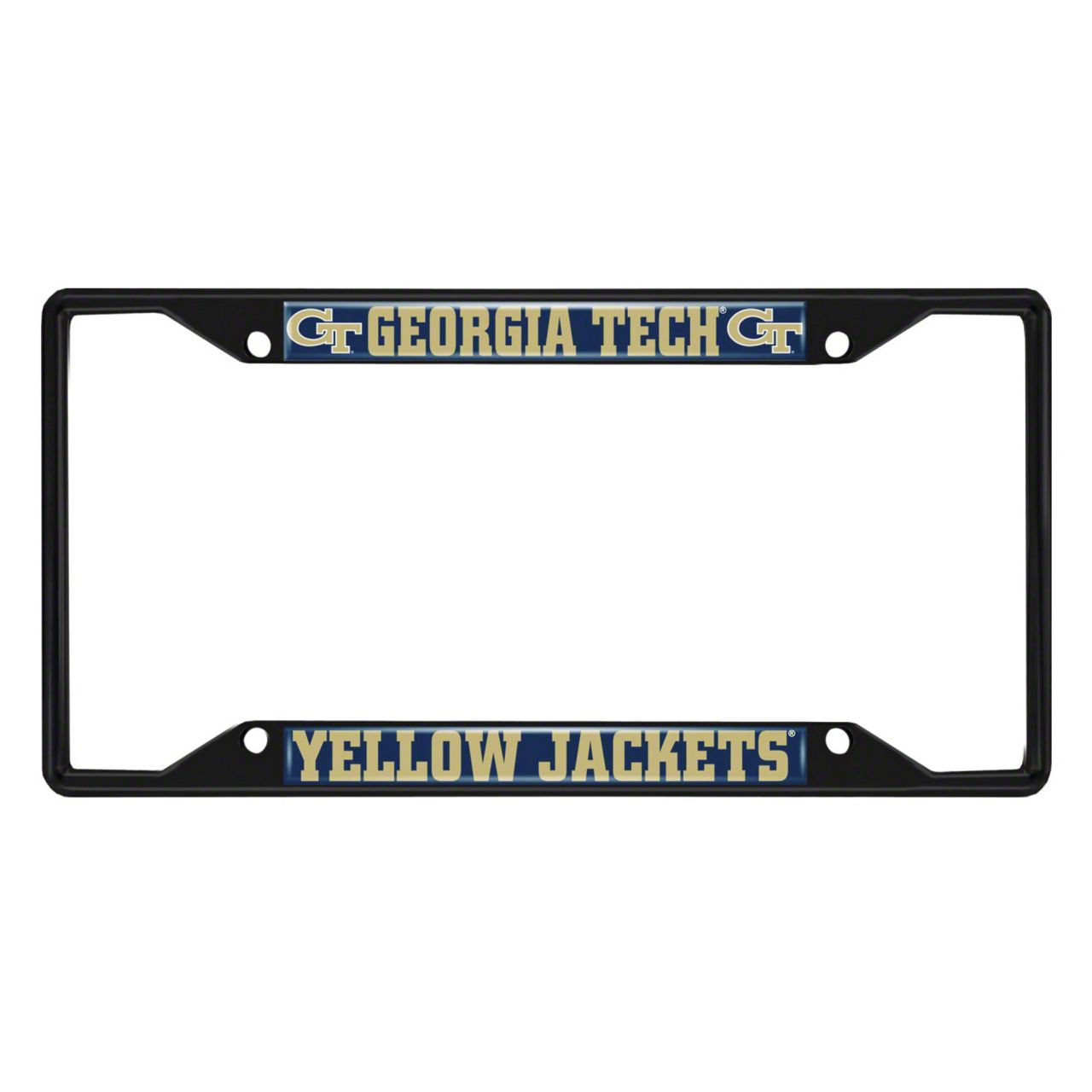 Universal AT License Plate Frame with Georgia Tech Logo; Black and Navy ...