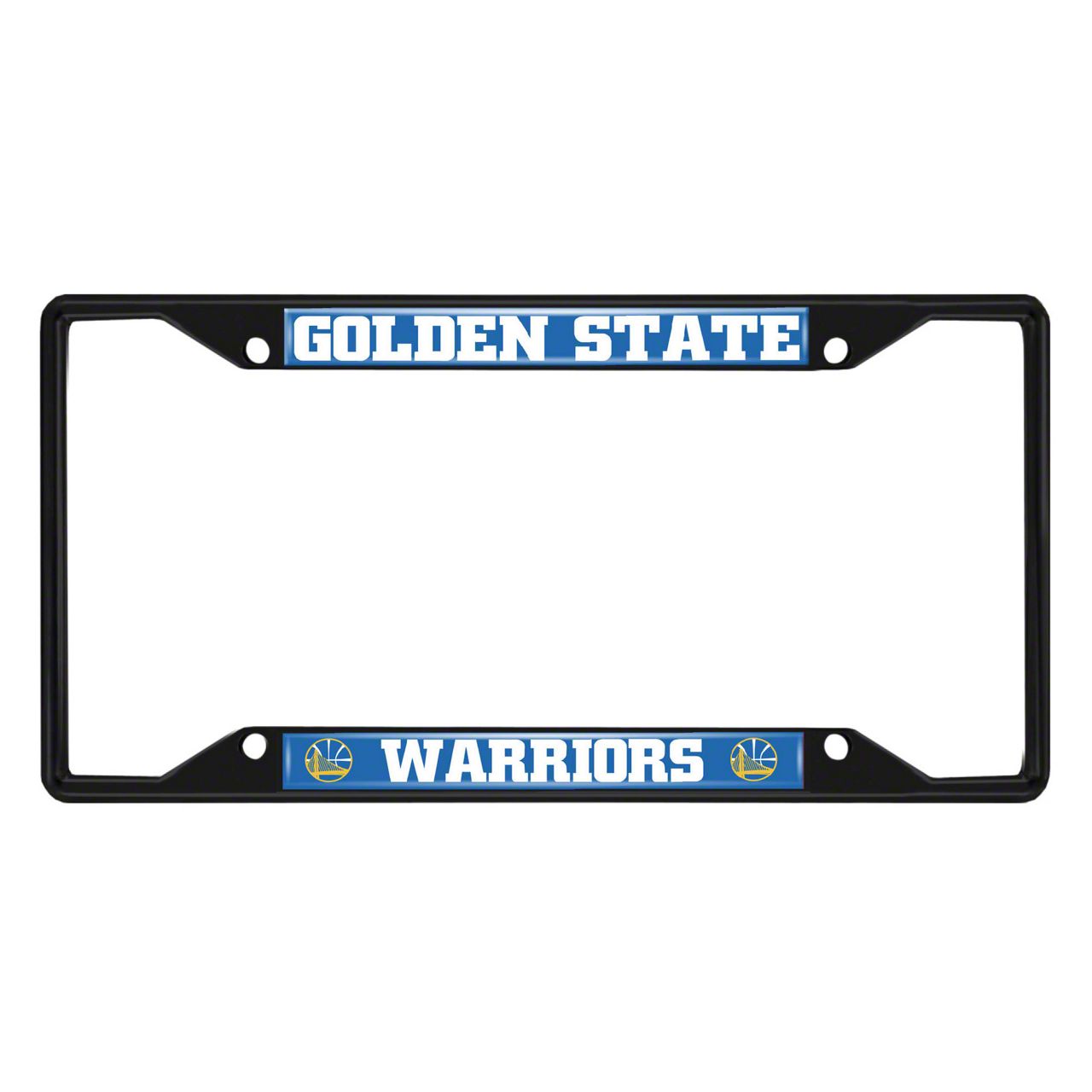Universal AT License Plate Frame with Golden State Warriors Logo; Black ...
