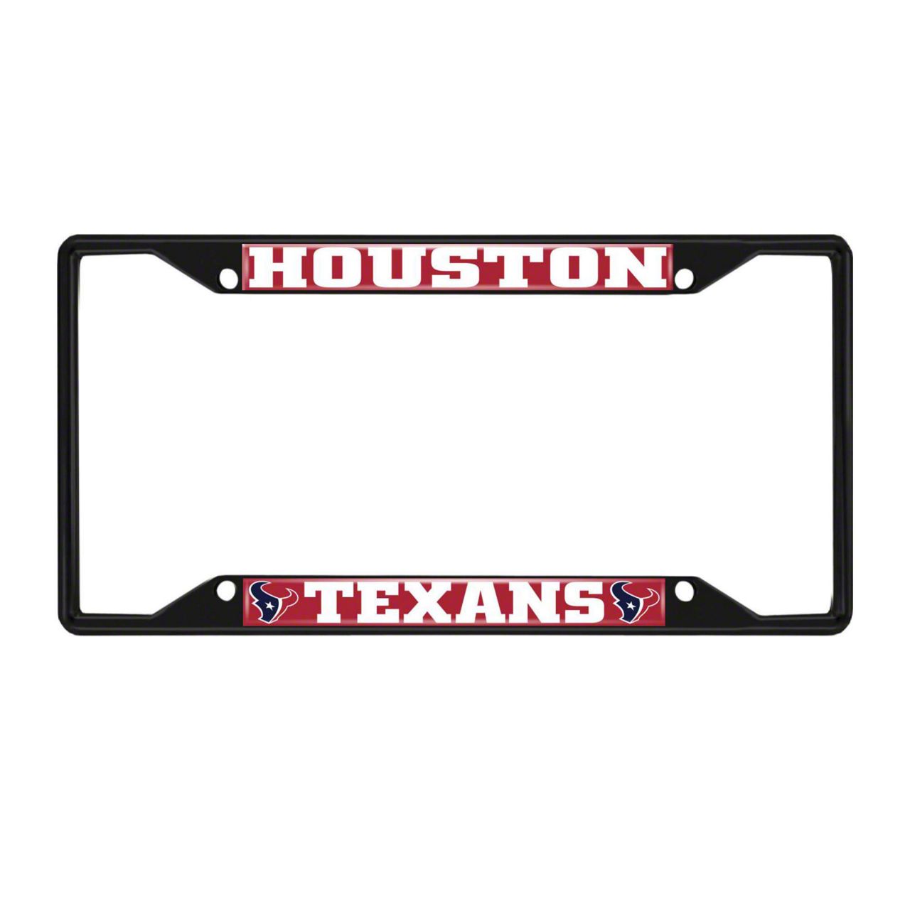Universal AT License Plate Frame with Houston Texans Logo; Black and ...