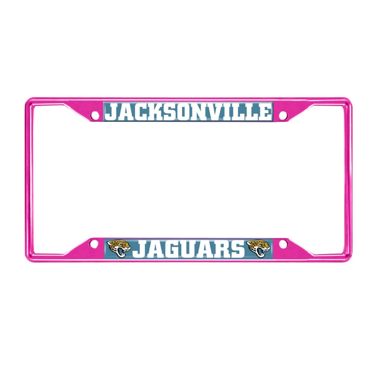 Universal AT License Plate Frame with Jacksonville Jaguars; Pink ...