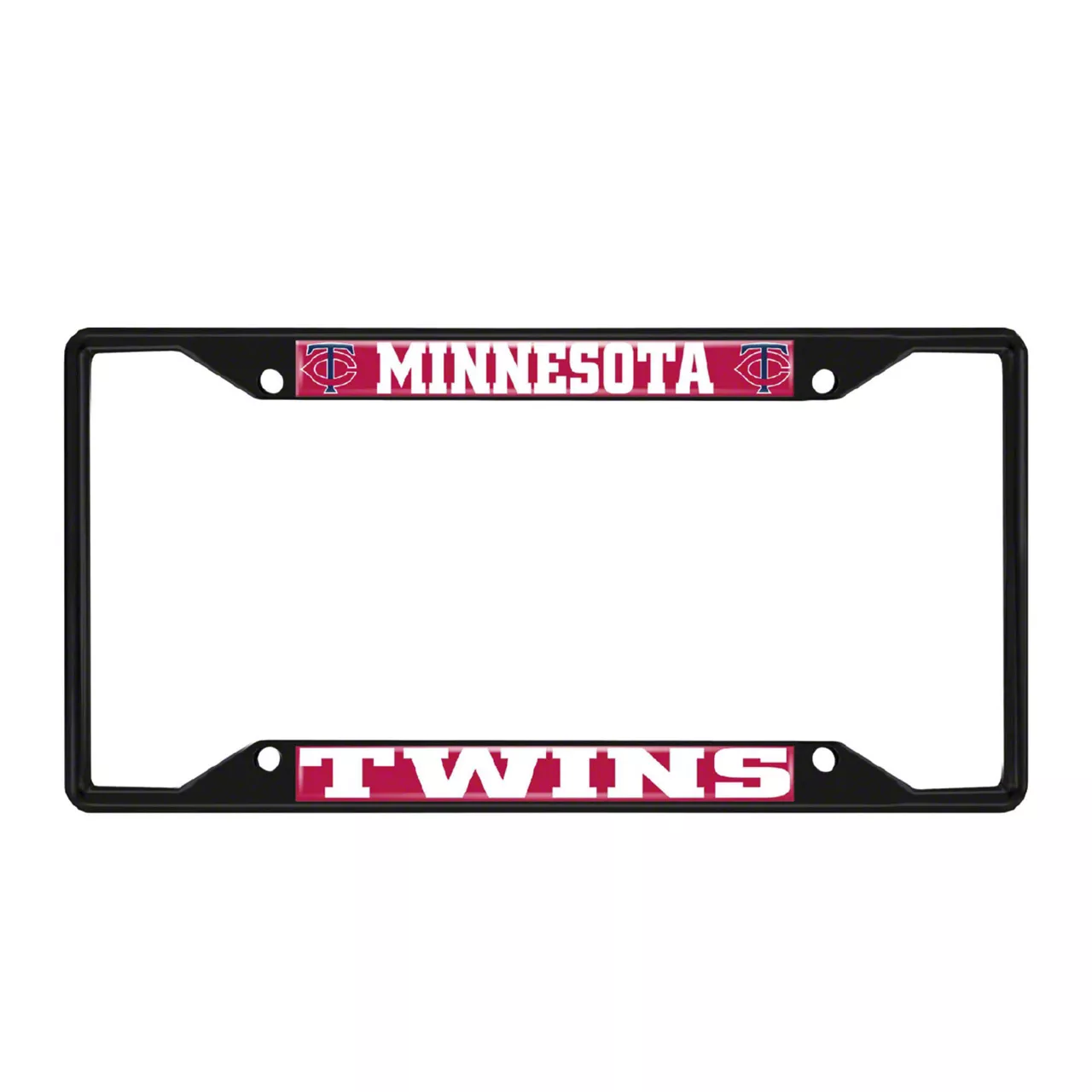 Universal AT License Plate Frame with Minnesota Twins Logo; Black and ...