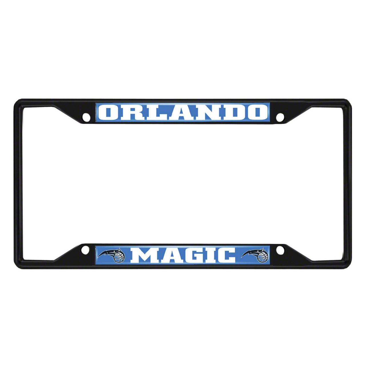 Universal AT License Plate Frame with Orlando Magic Logo; Black and ...