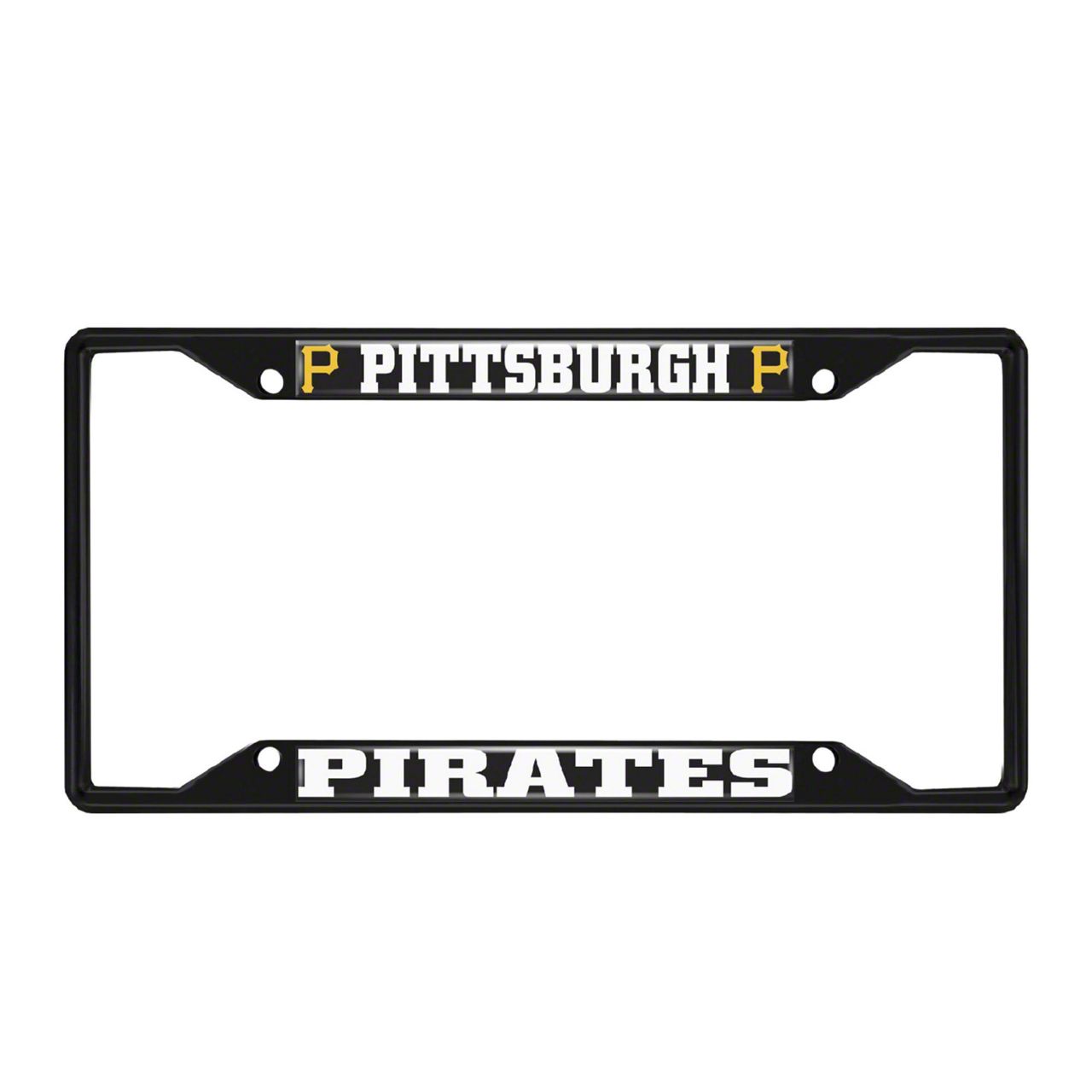 Universal AT License Plate Frame with Pittsburgh Pirates Logo; Black ...