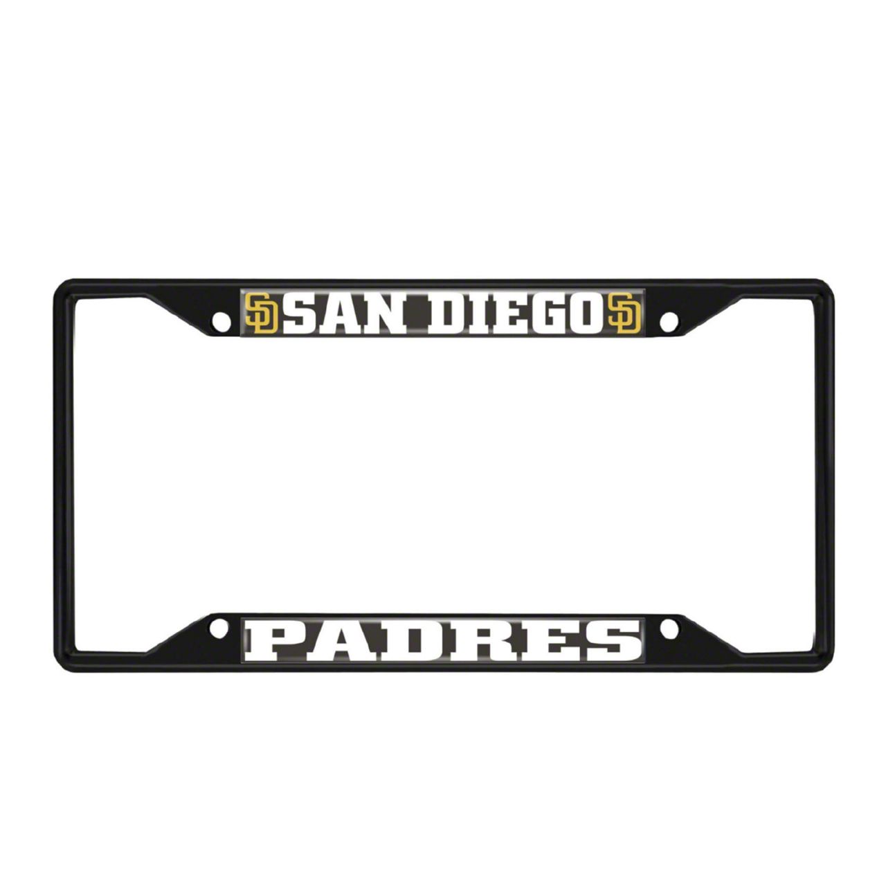 Universal AT License Plate Frame with San Diego Padres Logo; Black and ...