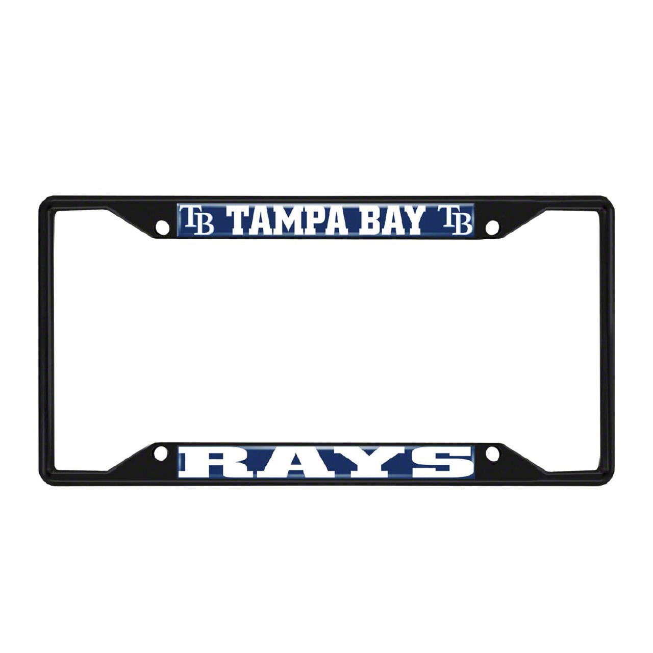 Universal AT License Plate Frame with Tampa Bay Rays Logo; Black and ...