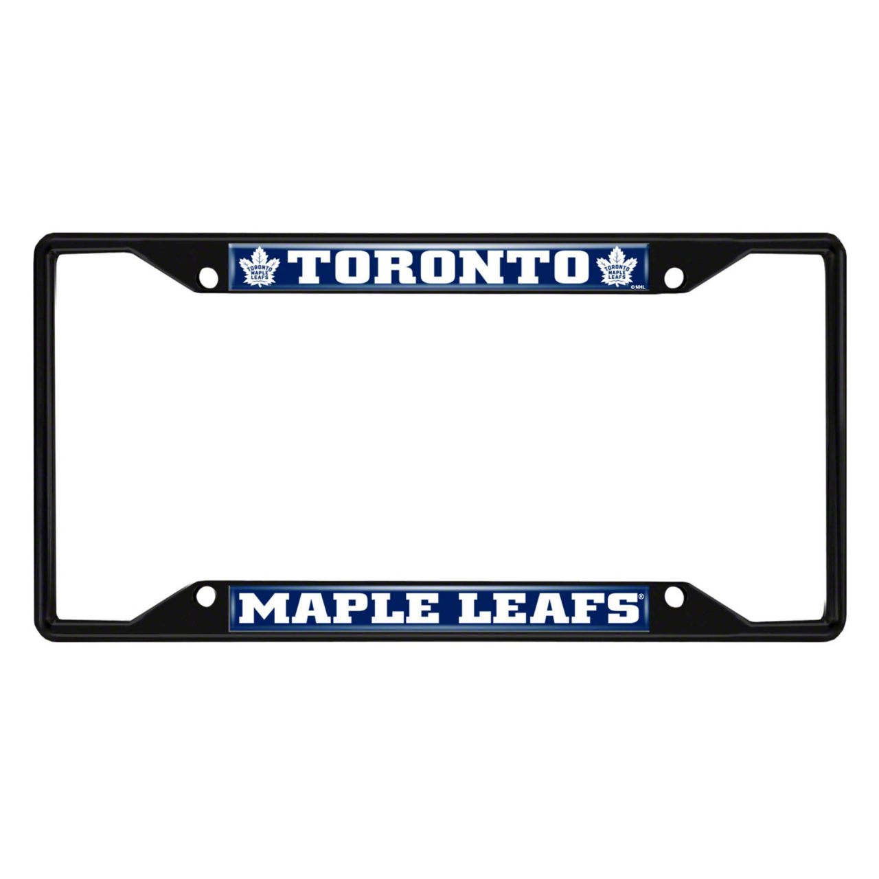Universal AT License Plate Frame with Toronto Maple Leafs Logo; Black ...