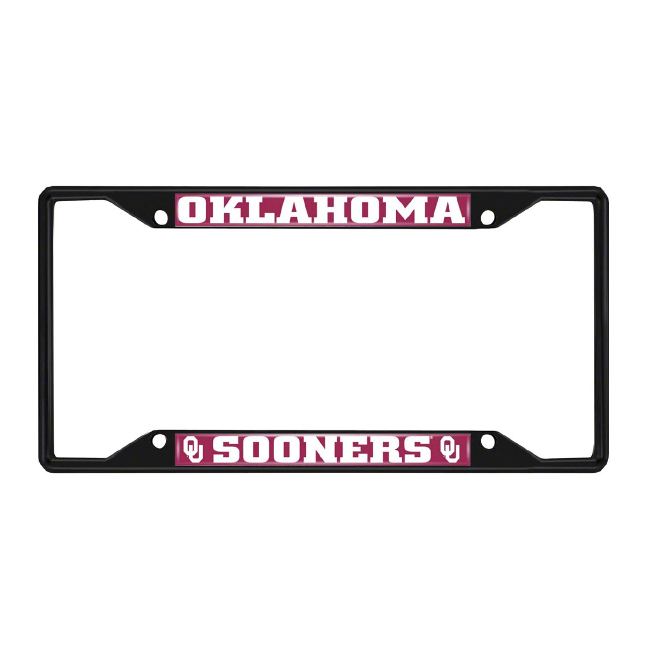 Universal AT License Plate Frame with University of Oklahoma Logo ...