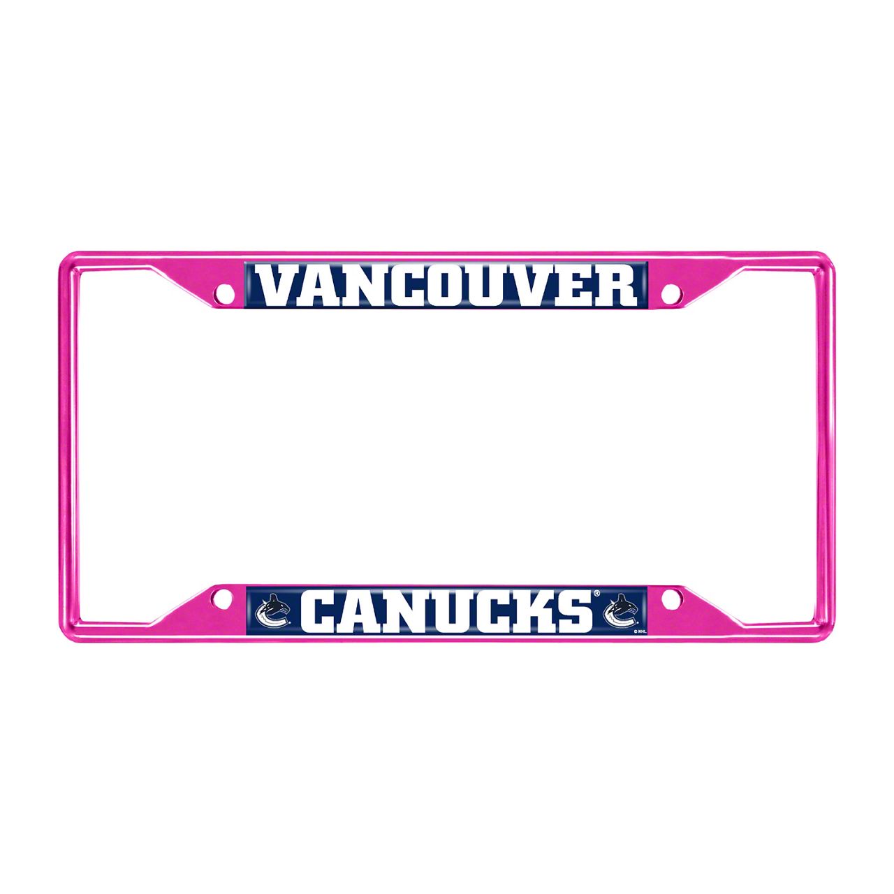Universal AT License Plate Frame with Vancouver Canucks; Pink ...