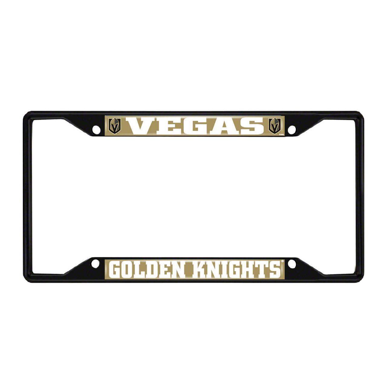 Universal AT License Plate Frame with Vegas Golden Knights Logo; Black ...