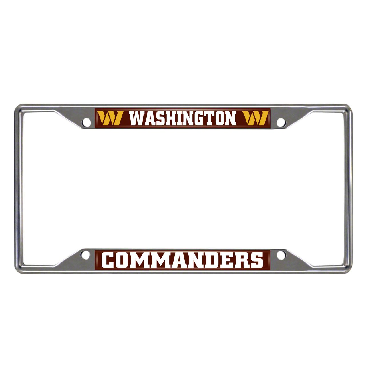 Universal AT License Plate Frame with Washington Commanders Logo ...