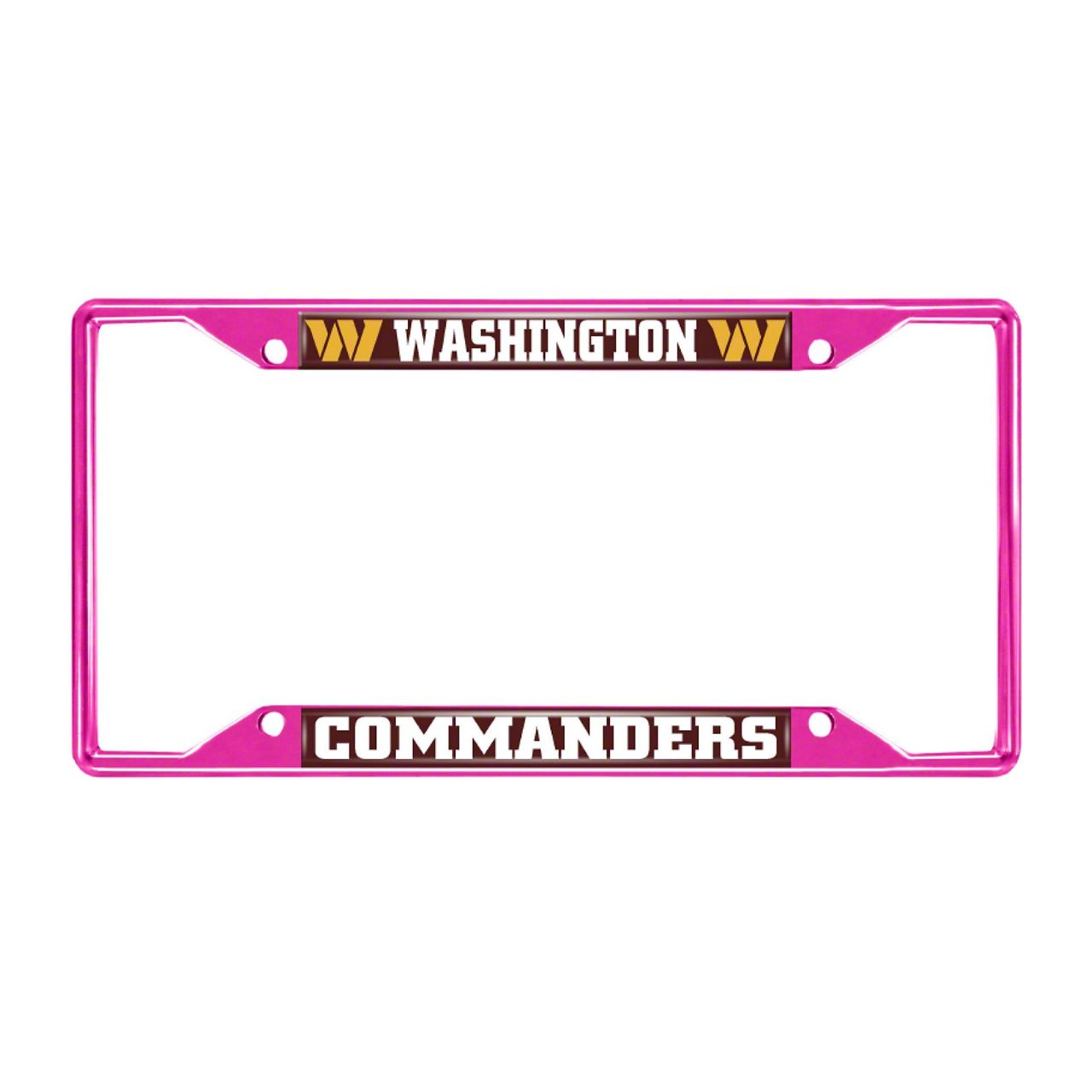 Universal AT License Plate Frame with Washington Commanders; Pink ...