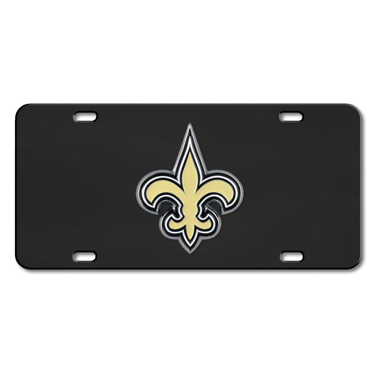 Universal AT License Plate with New Orleans Saints Logo; Black ...