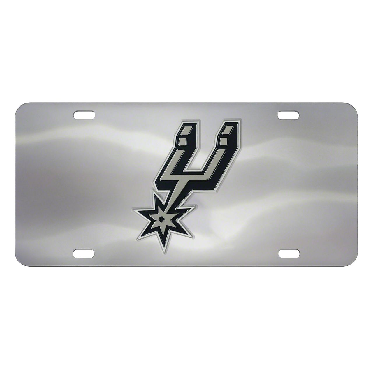 Universal AT License Plate with San Antonio Spurs Logo; Stainless Steel ...