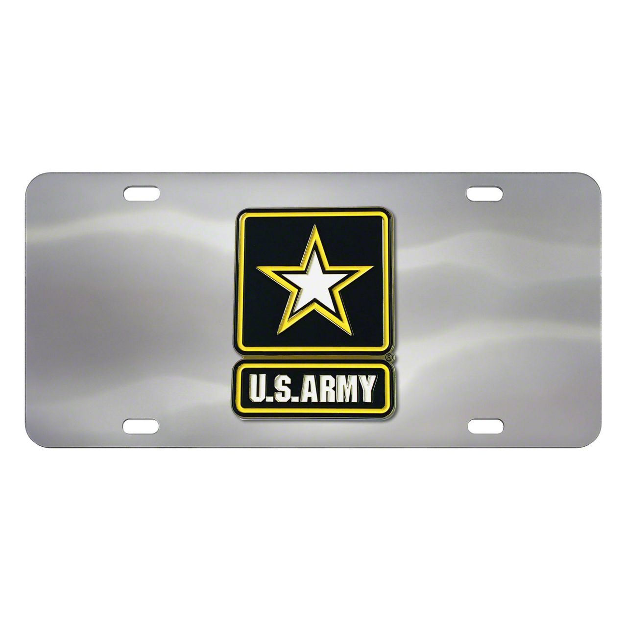 Universal AT License Plate with U.S. Army Logo; Chrome (Universal; Some ...