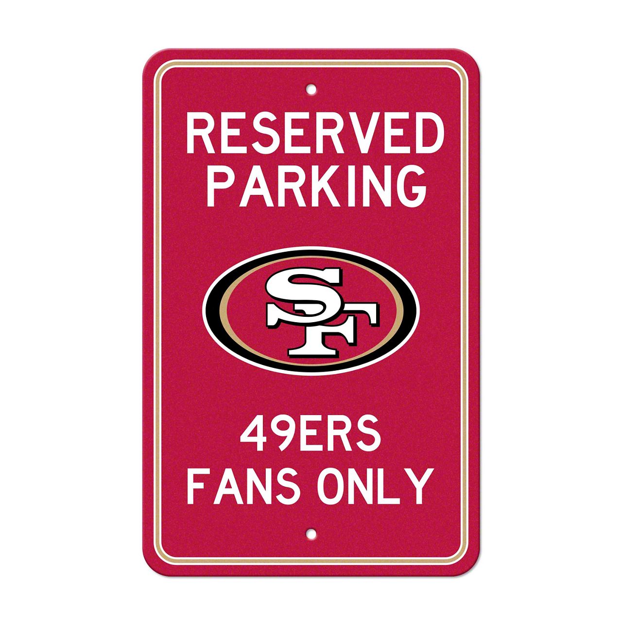 Universal AT Parking Sign with San Francisco 49ers Logo; Red - Free ...
